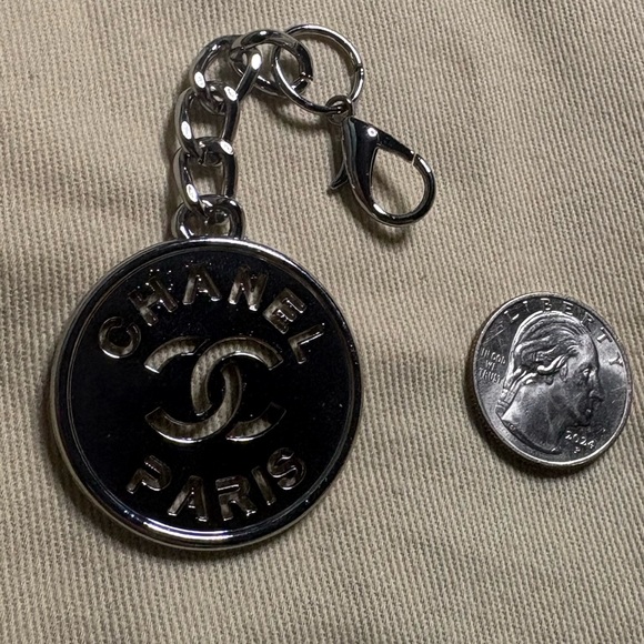 CHANEL | Accessories | Chanel Silver Logo Keychain | Poshmark
